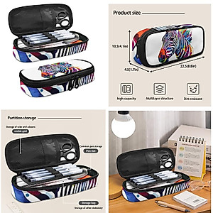 Uskorhein Rainbow Zebra School Backpack Set Fashion Student Book Backpack and Lunch Box Pencil Case Set Lightweight Backpacks for Teen Girls Boys