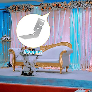 ZhouDaShu Double Crossbar Valance Hanger for Drape Backdrop Stand,Crossbar Hangers for Commercial Pipe and Drape Backdrop Kit,3'' Wedding Hanger Parties Decoration Backdrop Stand Hooks(4 PCS)