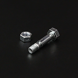 HYYLU (12 Packs) 710-0890 Shear Pins with Nuts for MTD Cub Cadet Troy-Bilt and More Snow Blower - 12 Pcs 710-0890A and 910-0890A Snow Throwers fits Parts (1-1/2" x 5/16")