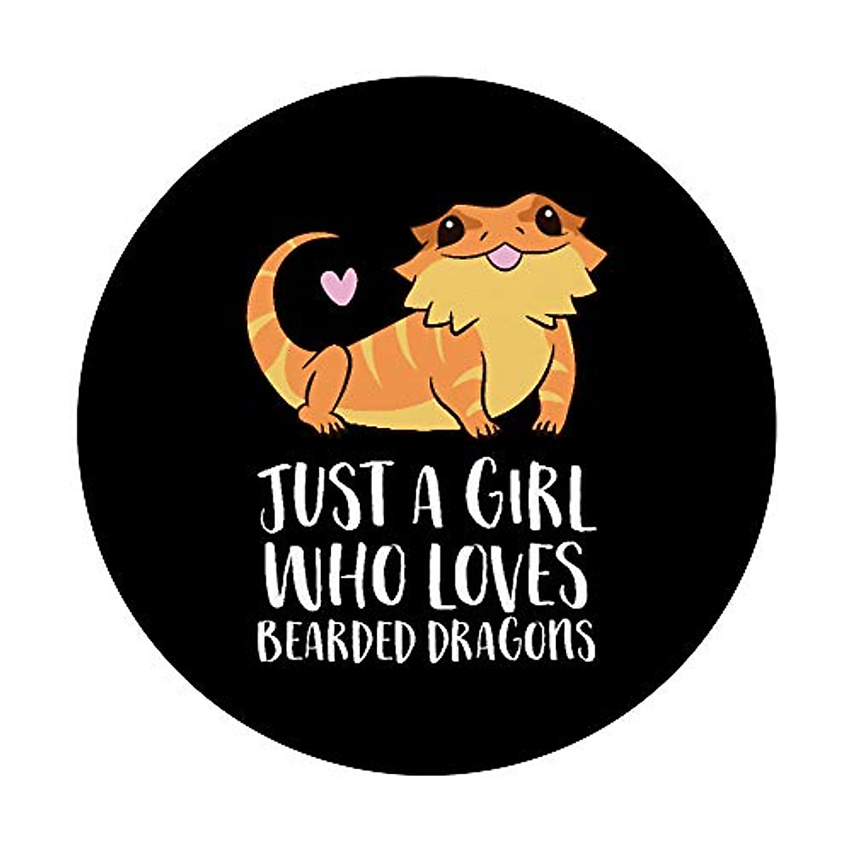 Just a Girl Who Loves Bearded Dragons Lizard Reptile PopSockets Swappable PopGrip