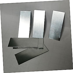 ERINGOGO 2 Pcs Electrode Plate Zinc Electrodes Plate Material Battery Material Scientific Zinc Electrode Fruit Zinc Plate Zinc Strip Material Electrode Strip Battery Tester Silver