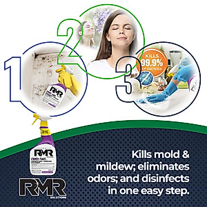 RMR-141 EPA Registered Mold and Mildew Killer, Eliminates Odors, Removes Mold, Mildew, Bacteria, and Viruses, 32-Ounce Bottle