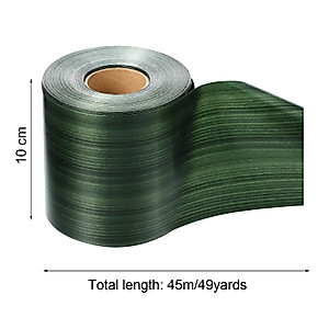 Syhood Outdoor Ribbon Poly Satin Ribbon Floral Craft Decoration Aspidistra Leaf Riband Easter Holiday Outdoor Decorating(4 Inch X 49 Yards,Dark Green)