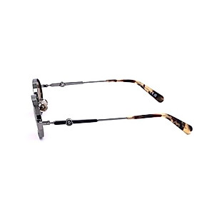 Moncler Sunglasses ML 0224 Tatou 14N Shiny Light Ruthenium, Olive Havana/Lense