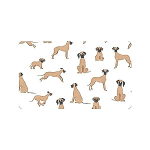 susiyo Doormat 30"x18" Great Dane Dog Pattern Non-Slip Indoor Entryway Door Mat (Rubber Backing)