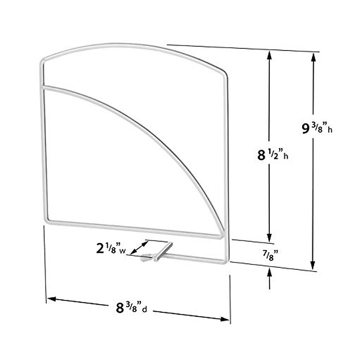 Lynk® White Shelf Dividers - Linen Closet Organizers and Storage - Linen Storage - Closet Organization - Towel Organizer for Closet (Set of 2)