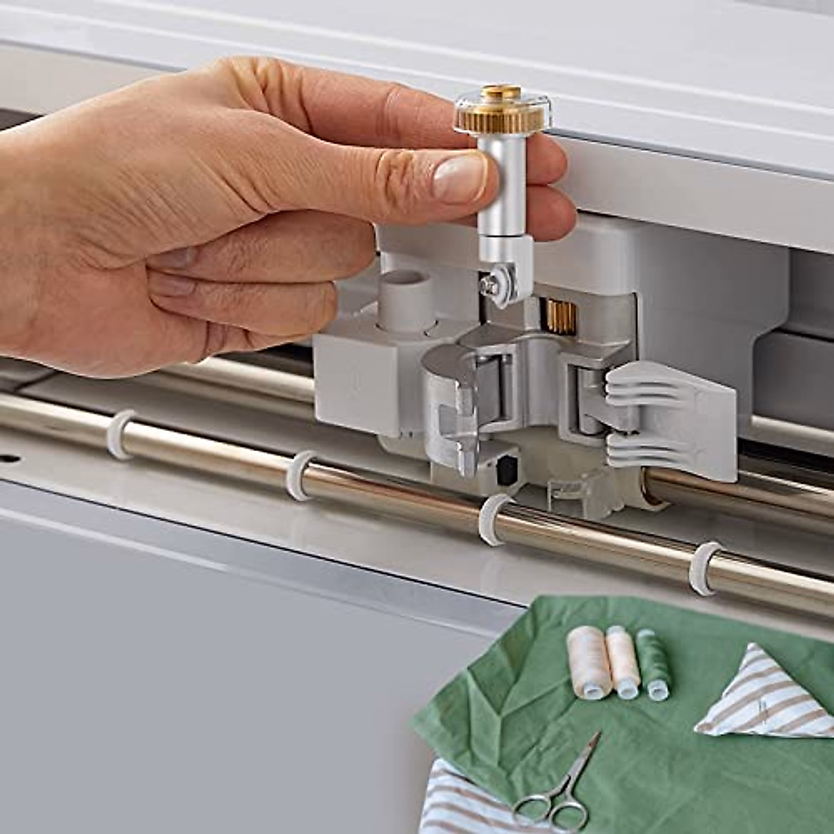 KIEZCAIT Rotary Blade with Drive Housing for Cricut Maker, Perfect Cricut Maker Accessory for Sewing Projects, Cloth, Denim, Burlap, Silk, Crepe, Tissue Paper and More