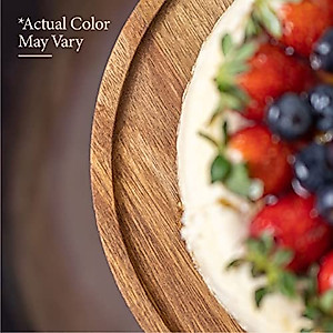 Wood Cake Stand Cake & Cupcake Display for Home & Kitchen Weddings & Birthdays by Bunam, Black