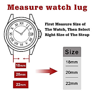 Ritche Christmas Gift 24mm Alligator Grain Watch Band Alligator Leather Watch Strap Quick Release Watch Bands for Men Women, White Elephant Gifts, Stocking Stuffers for Men