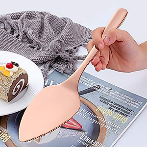 Wedding Cake Server Set, 304 Stainless Steel Spatula Baking Tool Cake Shovel Butter Knives For Pie/Pizza/Cheese (Cake Shovel Set-Rose Gold)