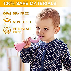 Alilo Bunny Baby Rattle Shaker and Teether Toys,Electronic Rattle Infants Toy,9 Kinds of Color Learning and Educational Toys with Music & Light for 0-6-12 Months, Gift for Newborns Girls Boys Toddlers