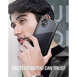 Poetic Guardian Series Case Designed for OnePlus Nord N20 5G, [6FT Mil-Grade Drop Tested], Full-Body Hybrid Shockproof Bumper Cover with Built-in Screen Protector, Black