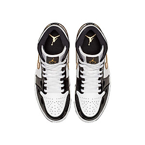 Nike Men's Air Jordan 1 MID SE Black/White/Gold 852542-007 (Size: 11)