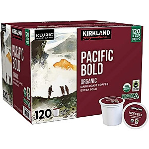 Kirkland Signature Pacific Bold Coffee, Dark, 120 K-Cup Pods