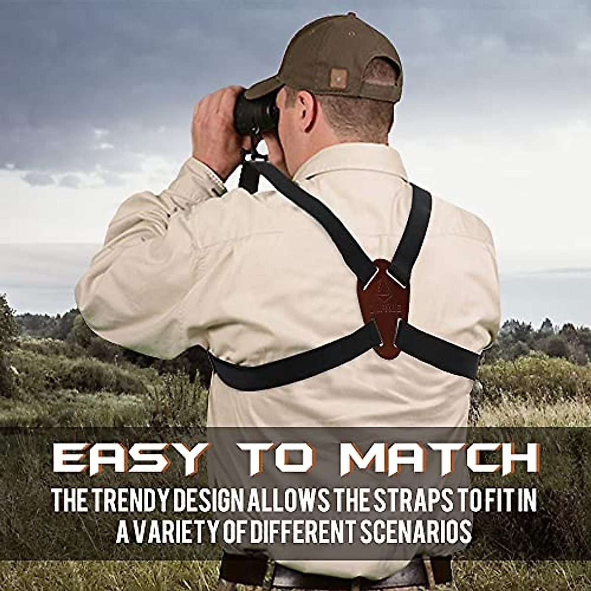 Binocular Harness Strap, X-shaped Decompression Binocular Strap, Binocular Chest Harness Suitable for Birding, Hunting, Hiking, and Rescue Activities