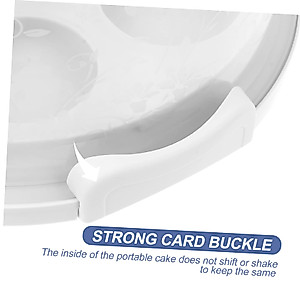 Mobestech 2 Sets Portable Cake Box Cake Storage Case Transparent Cake Case