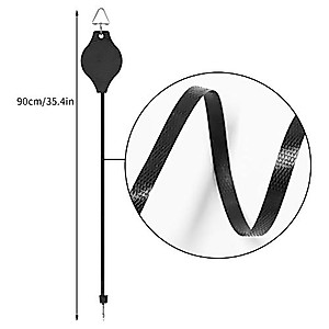 6 Pack Plant Pulley Retractable Hanger, Easy Reach Plant Pulley Adjustable Height Wheel for Hanging Plants Heavy Duty, Indoor Outdoor Plant Hanger for Garden Baskets Pots & Birds Feeder - Black