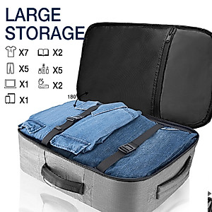 Dinictis 40L Travel Laptop Backpack for Men Women, Fit 17 Inch Notebook, Carry on Flight Approved Suitcase Backpack, Water Resistant Weekender Overnight Daypack, Grey