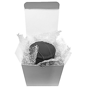 Cyber-Deals Set of 16mm Transparent Dice and Black PU Leather, Black Velvet Lined Dice Cup with Storage Compartment (Gift Boxed) (Orchid)