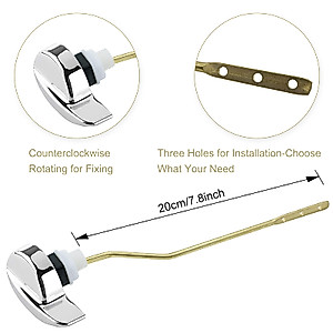 NCWIND Toilet Flush Lever Handle Universal Toilet Handle Replacement for Toilet Tank (Side Mount)