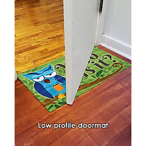 Toland Home Garden 800454 Punny Owl Funny Door Mat 18x30 Inch Bird Outdoor Doormat for Entryway Indoor Entrance