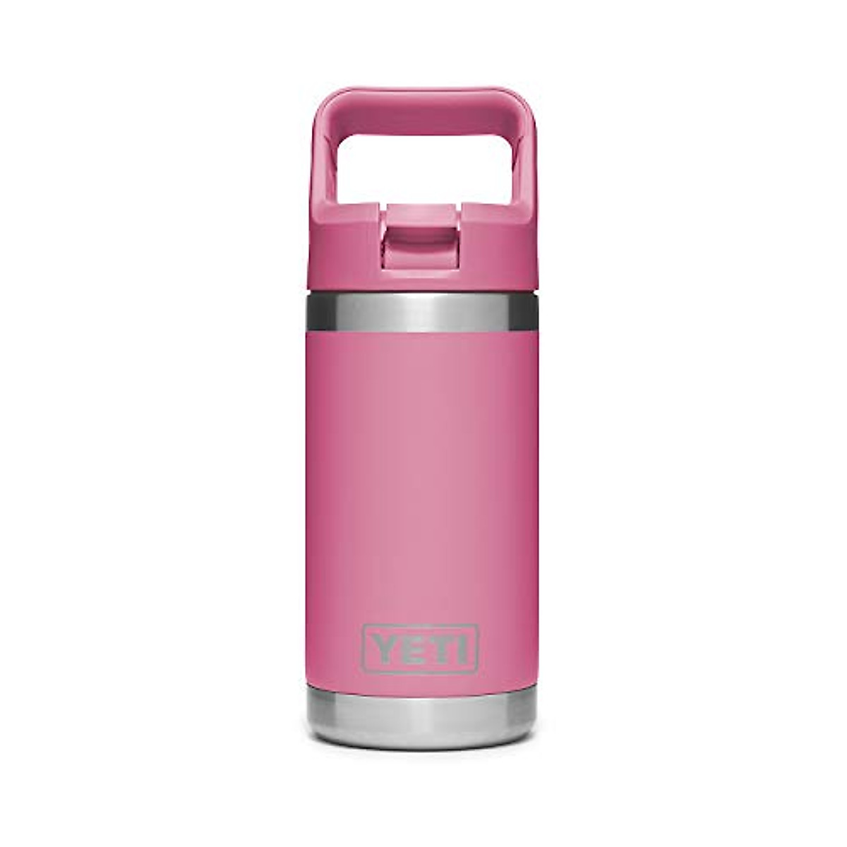 YETI Rambler Jr. 12 oz Kids Bottle, with Straw Cap, Harbor Pink