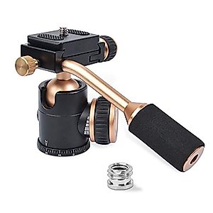Bestshoot Tripod Head, Flexi-Tilt Universal Ball Head with Quick Release Plate, 1/4 Screw for DSLR Camera, Video Camcorder, Cellphone/Pad, Mirrorless Cameras, Ring Light, Selfie