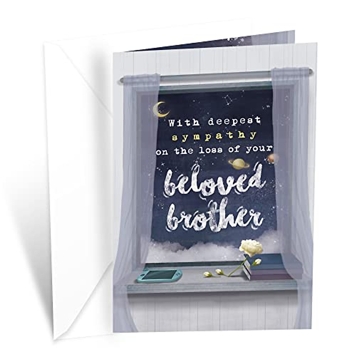 Sympathy Card Loss of Brother | Made in America | Eco-Friendly | Thick Card Stock with Premium Envelope 5in x 7.75in | Packaged in Protective Mailer | Prime Greetings