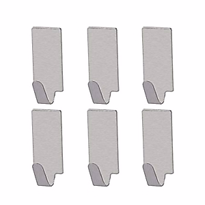 POPETPOP Adhesive Hooks, Stainless Steel Towel Hooks, Wall Hooks for Kitchen Bathroom Bedroom