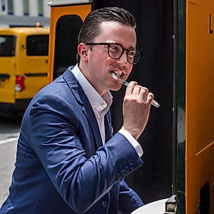 LINHART Extra Soft Toothbrush – Teeth Whitening Toothbrush with Multi Length Bristles, White with White Bristles, 2 Pack