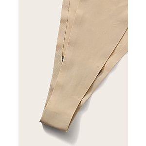 GORGLITTER Women's 2 Piece Clear Strap Thong Invisible G String No Show Underwear Panties Black