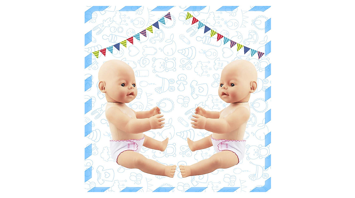 DC-BEAUTIFUL 4 Pack Diapers for 14-18 Inch Dolls