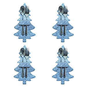 Christmas Tableware Holders Knifes Forks Bag Christmas Tree Silverware Pouch Pockets Christmas Centerpieces Table Decorations Holiday Party Supplies Favors Christmas Tree Cutlery Holders