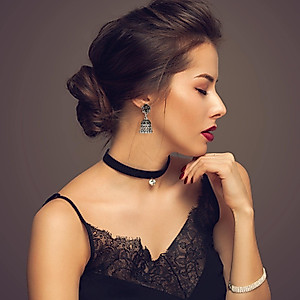 Glenmal 8 Pairs Jhumka Indian Earrings Bohemian Dangle Earring Retro Metal Hollow Earrings Chandelier Earrings Women(Vintage)