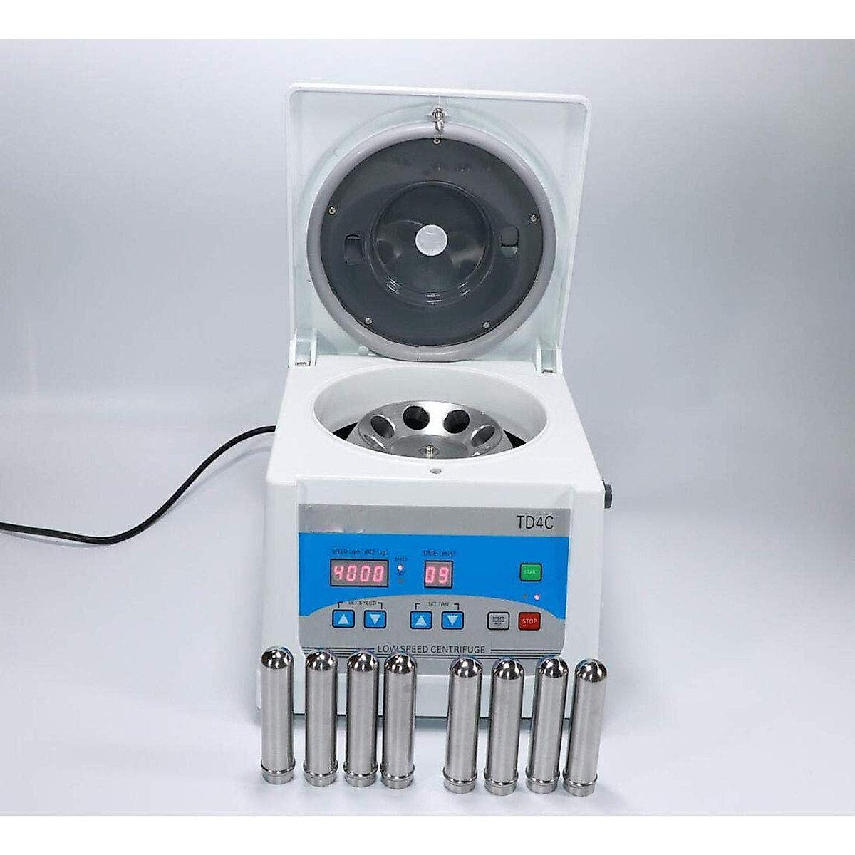 PRP Centrifuge - DEJUN 4000rpm Lab Benchtop Centrifuges with Aluminum Alloy Rotor 8 x 10/15ml and Digital Display Laboratory Low Speed Desktop Centrifugal Machine