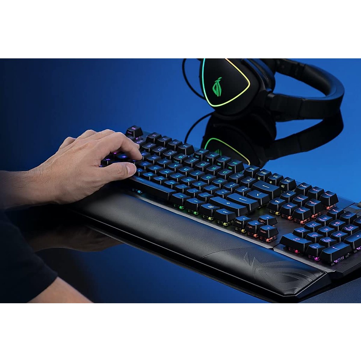 ASUS ROG Claymore II Wireless Modular Gaming Mechanical Keyboard (ROG RX Blue Switches, detachable numpad & wrist rest for TKL 80%/100%, Aura Sync, media controls, fast charge, USB 2.0 Passthrough)