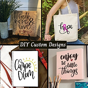 16 Piece Inspirational Word Stencil Set - Stencils for Painting on Wood - Quotes Include Dream, Faith Hope Love - Stencils for Painting on Canvas, Stencils for Crafts Reusable for Signs and Fabric