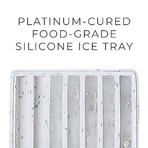 purifyou Silicone Ice Cube Tray for 40oz Stanley Tumbler Cup with Lid, 7PCS Long Ice Stick Trays, Bottle Water, Juice, Easy Push & Pop-Out Ice Maker for Freezer