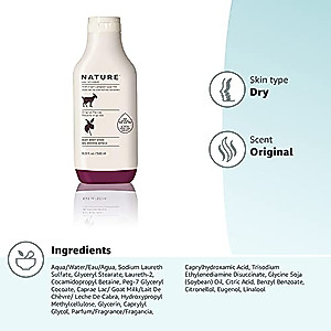 Nature By Canus, Natural Cleanser Moisturizing Body wash with Goat Milk, for Sensitive Skin,16.9 Fl Oz