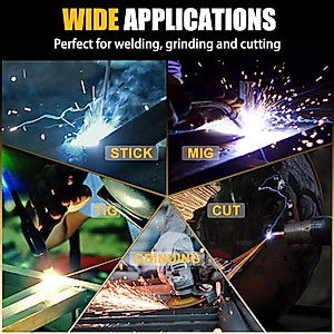 SONNLER 3.94" *3.66" Large Viewing Welding Helmet,1/1/1/1 True Color Auto Darkening Welding Helmet,Solar/Battery Power Welding Hood With 4 Arc Sensor,Wide Shade 4~5/9-9/13 Welding Mask For TIG MIG ARC