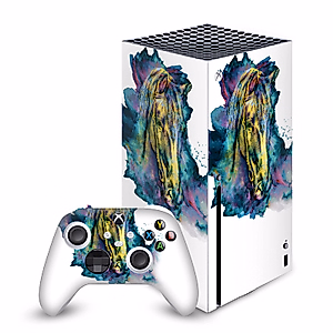 Head Case Designs Officially Licensed Riza Peker Horse Art Mix Vinyl Sticker Gaming Skin Decal Cover Compatible With Xbox Series X Console and Controller Bundle