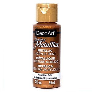 DecoArt Dazzling Metallics 2-Ounce Venetian Gold Acrylic Paint