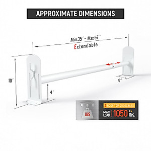 AA-Racks Model DX36 Compatible Transit Connect 2008-13 Steel 3 Bar Utility Drilling Van Roof Ladder Rack System - Matte White