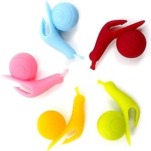 5PCS Tea Bag Holder Cup Snail Shape Candy Tea Infuser Strainer Clip Gift Set
