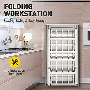 Stainless Steel Prep Table 48 x 24 Inch, NSF Commercial Heavy Duty Stainless Steel Folding Work Table with Undershelf, Stainless Steel Kitchen Island, Laundry Folding Table, Outdoor Cooking Table