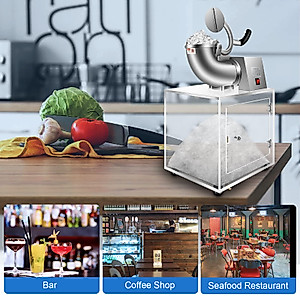 Commercial Snow Cone Machine Ice Shaver Macker 440lbs/hr, ETL Approved 300W Electric Ice Crusher Machine with Dual Blades, Shaved Ice Machine for Home, Restaurants, Bars