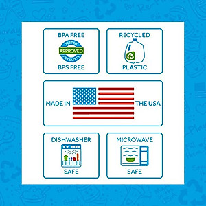 Re-Play Made in USA 10 Oz. Straw Cups for Toddlers, Pack of 4 - Reusable Kids Cups with Straws and Lids, Dishwasher/Microwave Safe - Toddler Cups with Straws 3.13" x 5.5", Droid