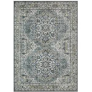 Area Rug Living Room Rugs, 8x10 Machine Washable Rug, Boho Large Rug with Non-Slip Rubber Backing, Non-Shedding Stain Resistant, Indoor Carpet for Bedroom Dining Room Nursery Home Office (Grey)