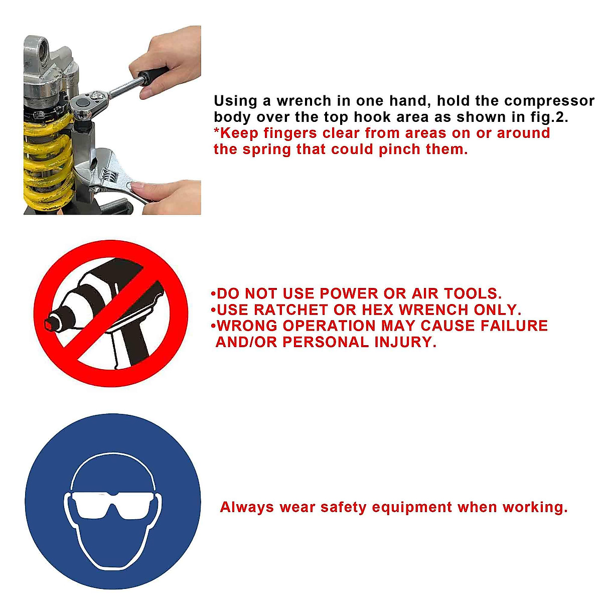 ORXPLUS Tools Motorcycle/Bike Coil Spring Shock Compressor