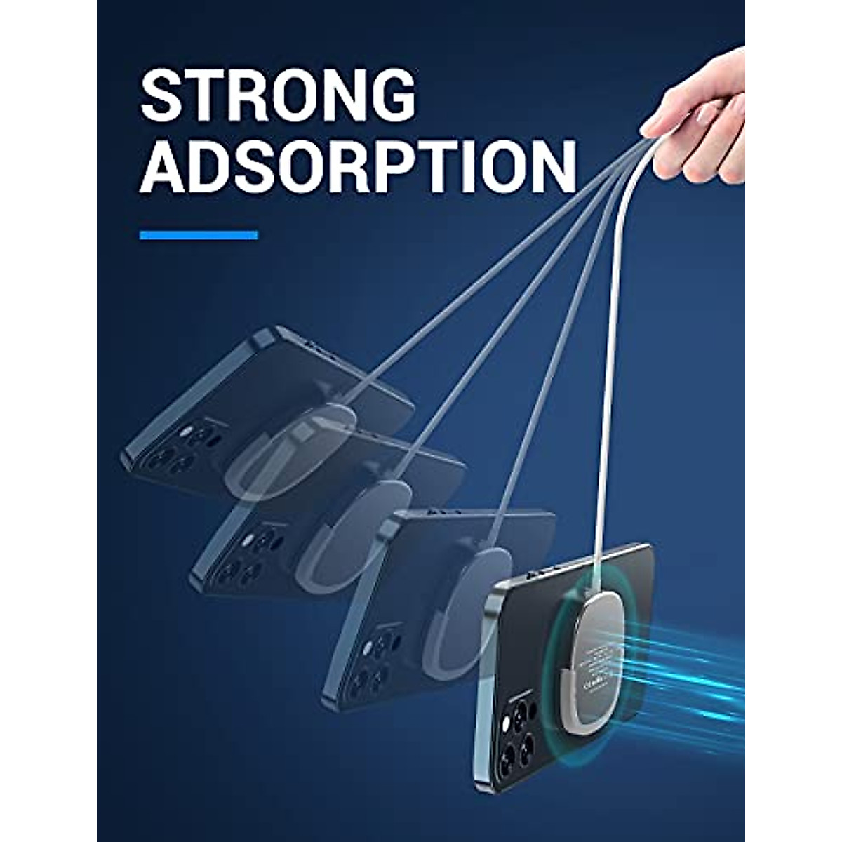 iPhone 14 Magnetic Wireless Charger - Super Fast Mag Charging and 20W USB-C Wall Plug Compatible with iPhone 14 13/13 Pro / 13 Pro Max / 13 Mini/ 12/12 Mini/ 12 Pro/12 Pro Max/AirPods Pro - Silver